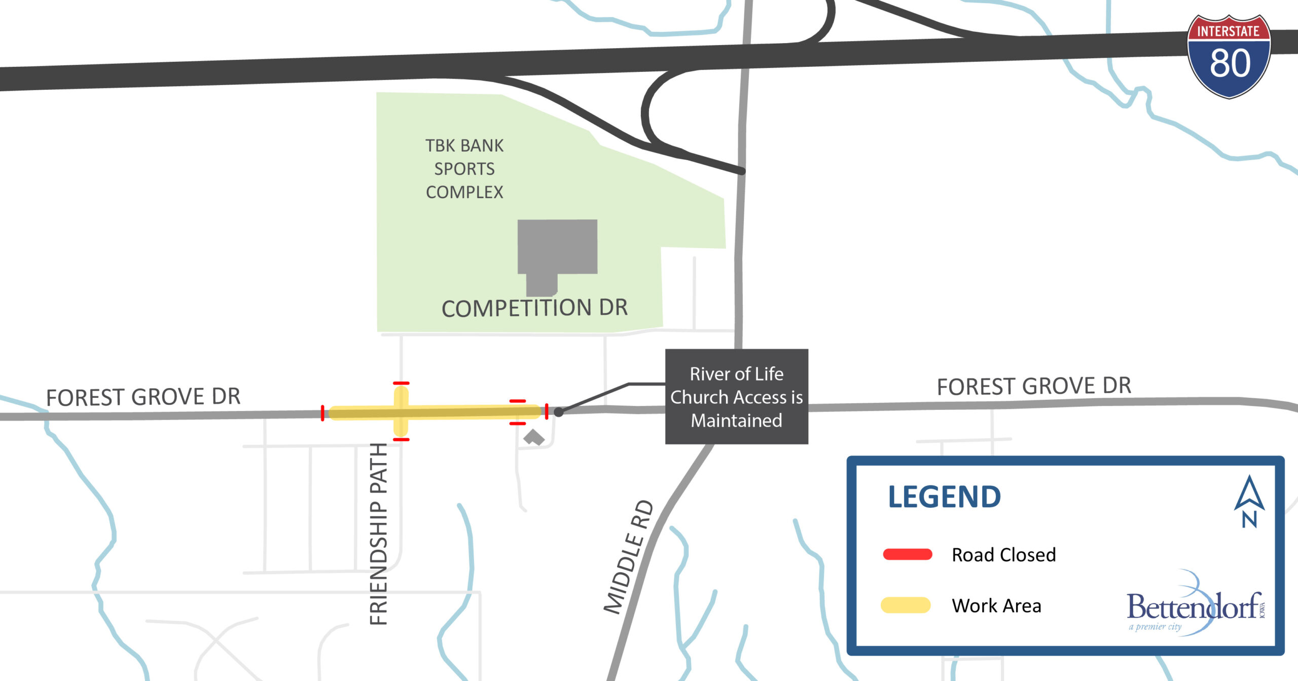 Forest Grove Drive Construction - TBK Bank Sports Complex & Entertainment